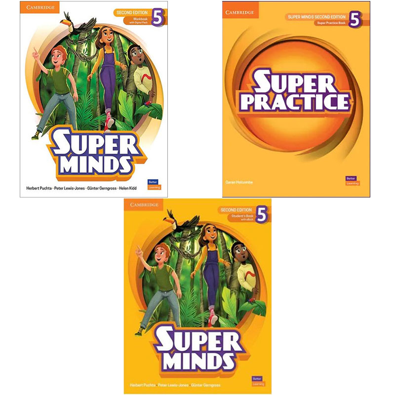 پک 3 جلدی کتاب سوپر مایندز 5 ویرایش دوم pack Super Minds 5 - بانک کتاب زبان